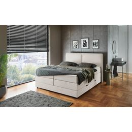 Meise M&ouml;bel Boxbett MEISE.M&Ouml;BEL "Columbia mit extra gro&szlig;em Bettkasten", beige, B:194cm L:212cm, Stoffbezug Nordic (100% Polyester), Komplettbetten, erh&auml;ltlich in 180x200cm