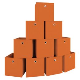 Faltbox Vcm "10er Set Faltbox Klappbox Aufbewahrungsbox Boxas", orange, B:27cm T:27cm, Aufbewahrungsboxen