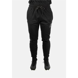 Stoffhose Reusch "Jogginghose", Herren, Gr. S, US-Gr&ouml;&szlig;en, schwarz-wei&szlig; (schwarz, wei&szlig;), 50% Baumwolle, 50% Polyester, mehrfarbig, lang, Hosen Stoffhose, in zeitlosem Look