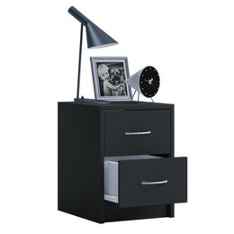 Nachttisch Vcm "Holz Nachtschrank Nachttisch Schublade Boxal Mini", schwarz, B:35cm T:35cm, Sideboards, Nachttisch