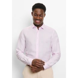 OLYMP Herren Businesshemd "OLYMP Level Five garment washed, body fit, Kent"ros&eacute;, Gr. 41, 57% Leinen, 43% Baumwolle, Hemden