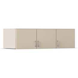 Aufsatzschrank Rauch "Gamma", beige (champagner), griffe alu, B:136cm H:39cm T:54cm, Holzwerkstoff, Schr&auml;nke, f&uuml;r eine maximale Nutzung der Deckenh&ouml;he, viele Farben MADE IN GERMANY