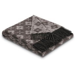 Wohndecke Biederlack "Plaid Primo", anthrazit, B:150cm L:200cm, Baumwolle, Polyacryl, Polyester, Wohndecken, Wohndecke, Kaschmir-Wolle-Mix