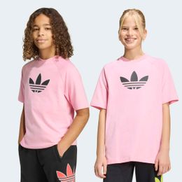 M&auml;dchen T-Shirt "GFX TR LO TEE"light pink, schwarz, Gr. 140, adidas originals, Obermaterial: 100% Baumwolle, Shirts, f&uuml;r Kinder, Kurzarmdesign,