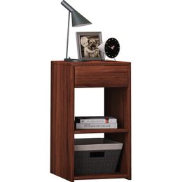 Nachttisch Vcm "Holz Nachttisch Nachtschrank Sledo Schublade Maxi", braun (kern, nussbaum), B:35cm T:35cm, Sideboards, Nachttisch