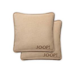 JOOP! Dekokissen JOOP "Kissenh&uuml;lle UDF Doubleface 2er Pack" Gr. S, braun (beige, braun), B:50cm, Obermaterial: 58% Baumwolle CO. 35% Polyacryl PAN. 7% Polyester PES., Dekokissen_Sitzkissen_Kissenh&uuml;llen