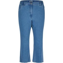7/8-Jeans KjBRAND "KJBBetty Cropped", Damen, Gr. 42, N-Gr, denim bleached, Denim/Jeans, Obermaterial: 71% Baumwolle, 25% Polyester, 4% Elasthan, bequem 7/8-L&auml;nge, Jeans, Hochelastisches Material, beh&auml;lt die sch&ouml;ne Form ohne auszubeulen