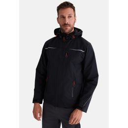 Outdoorjacke HERO by John Medoox "JADEN Outdoor Jacke", Herren, Gr. L, schwarz, angeraute Sweatware, 100% Polyamid, regular fit, Jacken Outdoorjacke