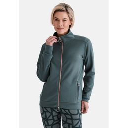 Sweatjacke STOOKER WOMEN "JARA Sport Stretch Sweatjacke", Damen, Gr. 44/46, balsam gr&uuml;n, angeraute Sweatware, 55% Polyester, 40% Viskose, 5% Elasthan, regular fit, ohne Ausschnitt, Sweatjacken Sweatjacke, Sweatjacke Regular Fit Moderner Casual-Look f&uuml;r Damen