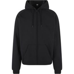 Kapuzenpullover Urban Classics "Urban Classics Herren Zip Hoody", Herren, Gr. 3XL, schwarz, 65% Baumwolle, 35% Polyester, unifarben, loose fit, ohne Ausschnitt, Pullover Kapuzenpullover