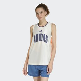 Tanktop adidas Sportswear "STADIUM", Damen, Gr. M, sanftes wei&szlig;, pure orange, dunkelblau, Obermaterial: 100% Polyester, Rundhals, Tops Tanktop