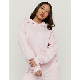 Kapuzensweatshirt Tally Weijl "SSWCOJHIMO", Damen, Gr. L, parfait pink, Sweatware, Obermaterial: 65% Baumwolle, 35% Polyester, l&auml;ssig geschnitten normal, Rundhals, Sweatshirts, Baumwollmischung, bequem