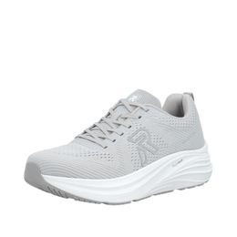 RIEKER SPORT Herren Plateausneaker, Gr. 48hellgrau, Textil, unifarben, Schuhe, Freizeitsneaker, Halbschuh, Schn&uuml;rschuh mit Plateau