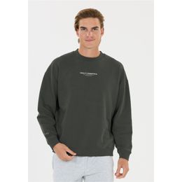Virtus Herren Sweatshirt "Idan"dunkelgr&uuml;n, gr&uuml;n, Gr. XL, unifarben, 100% Baumwolle, Sweatshirts, im Basic-Look