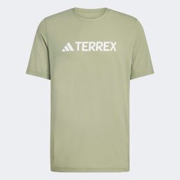 adidas terrex Herren Funktionsshirt "MULTI CLIMACOOL LOGO TECH"tent gr&uuml;n, Gr. L, Obermaterial: 100% Polyester, Shirts