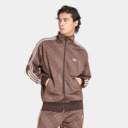 Trainingsjacke adidas originals "FIREBIRD LOOSE MONOGRAM", Herren, Gr. XXL, aurora coffee, earth strata, sandy pink, Obermaterial: 100% Polyester, Jacken Trainingsjacke
