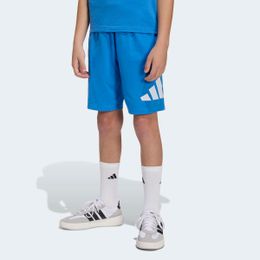 Shorts adidas Sportswear "J BL KN SH 210", Jungen, Gr. 164, N-Gr, rayblu, wei&szlig;, Obermaterial: 100% Baumwolle, Hosen Shorts