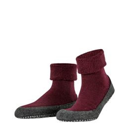 Haussocken Falke "Cosyshoe", Herren, Gr. 39-40, barolo, Merinowolle, Polyamid, normal, Socken, mit Merinowolle & rutschhemmender Sohle, atmungsaktiv