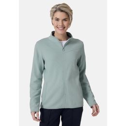Sweatjacke STOOKER WOMEN "JANE mit Stehkragen Sweatjacke", Damen, Gr. 44/46, blau surf, angeraute Sweatware, 60% Baumwolle, 40% Polyester, regular fit, ohne Ausschnitt, Sweatjacken Sweatjacke, Sweatjacke Regular Fit Moderner Casual-Look f&uuml;r Damen