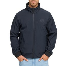 Softshelljacke INDICODE "INRoute Jacket", Herren, Gr. S, schwarz, Web, Obermaterial: 100% Polyester, unifarben, regular fit, hoch geschlossener Ausschnitt, Jacken Softshelljacke