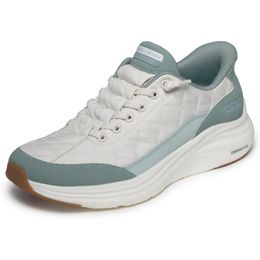 Slip-On Sneaker Skechers "Contour Foam - Cozy Fit", Damen, Gr. 37, sage, Lederimitat, Textil, Schuhe, Slipper mit Handsfree Slip-ins und gestepptem Cozy Fit&trade;-Mesh