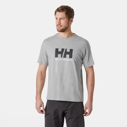 T-Shirt Helly Hansen "HH LOGO T-SHIRT 3.0", Herren, Gr. XXL, grau melange, Jersey, Obermaterial: 100% Baumwolle, bedruckt, unifarben, Basic h&uuml;ftbedeckend, Rundhals, Shirts T-Shirt, sportlicher Schnitt, kurze &Auml;rmel, Rundhalsausschnitt