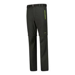 Zip-off-Hose CMP, Herren, Gr. 50, N-Gr, pine, Obermaterial: 89% Polyester, 11% Elasthan, Hosen, Elastisch & Atmungsaktiv