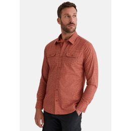 Flanellhemd HERO by John Medoox "HARRY Langarmhemd", Herren, Gr. M, US-Gr&ouml;&szlig;en, orange square, Stoff, 60% Baumwolle, 40% Polyester, regular fit, Hemden