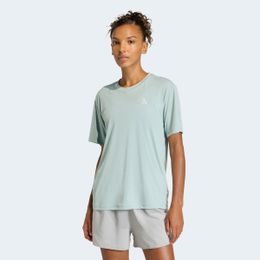 Laufshirt adidas Performance "RUN ESS TEE W", Damen, Gr. XS, wonder sage, Obermaterial: 100% Polyester, Shirts Laufshirt