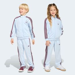 Trainingsanzug adidas originals "FIREBIRD", Jungen, Gr. 104, crystal sky, maroon, Obermaterial: 100% Polyester, Sportanz&uuml;ge Trainingsanzug