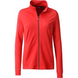 Trainingsjacke LPO "Abby II", Damen, Gr. 46 (L), hellrot, Web, 60% Polyester. 40% Baumwolle, regular fit h&uuml;ftbedeckend, Jacken Trainingsjacke, glatt mit matter Struktur