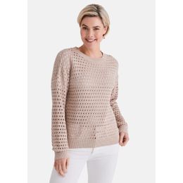 STOOKER WOMEN Damen Strickpullover "LULU Knitted Shirt Strickpullover"sand meliert, Gr. L, Strick, 50% Polyacryl, 50% Baumwolle, Pullover,