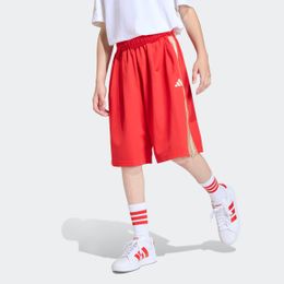 Shorts adidas Sportswear "STADIUM MESH", Jungen, Gr. 116, N-Gr, pure ruby, crystal linen, Obermaterial: 100% Polyester, Hosen Shorts
