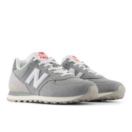 Sneaker New Balance "574", Damen, Gr. 38, grau (slate grau), Leder, Synthetik, Schuhe Sneaker