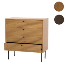 Mendler Kommode HWC-N78, Sideboard Schrank , 4 Schubladen, skandinavischer Stil Metall Holz Melamin MVG 85x8 109299+109300