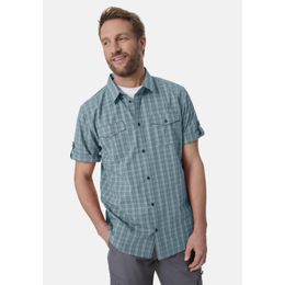 Kurzarmhemd HERO by John Medoox "HECTOR Kurzarm-Hemd", Herren, Gr. M, US-Gr&ouml;&szlig;en, blau check, Stoff, 60% Baumwolle, 40% Polyester, regular fit, Hemden, HERO by John Medoox HECTOR Herren Kurzarmhemd