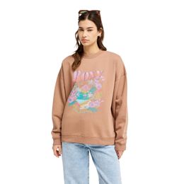 Sweatshirt Roxy "Lineup Oversized", Damen, Gr. XXL, braunie, Obermaterial: 55% Walkfrottier, 25% Walkfrottier, 20% Microfaser;, Sweatshirts Sweatshirt