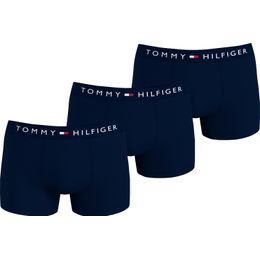 Trunk "3P TRUNK", Herren, Gr. XXL (56), 3 Stk., blau (3x desert sky), Jersey, Obermaterial: 95% Baumwolle, 5% Elasthan, Tommy Hilfiger Underwear, k&ouml;rpernah, Unterhosen, mit Tommy Hilfiger Logoschriftzug