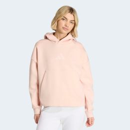 Kapuzensweatshirt adidas Sportswear "W Z.N.E. OH HD", Damen, Gr. L, blush pink, Obermaterial: 57% Polyester, 43% Baumwolle, Sweatshirts