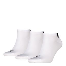 Sneakersocken Puma "Puma UNISEX LOGO SNEAKER", Herren, Gr. 43-46, wei&szlig;, schwarz, Obermaterial: 68% Baumwolle, 15% Polyamid, 15% Polyester, 2% Elasthan, Socken Sneakersocken