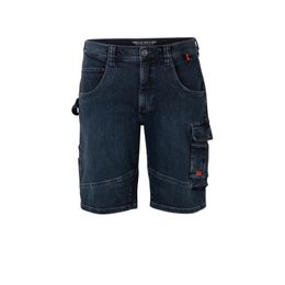 Workerjeans HERO by John Medoox "LUCAN Denim Workwear Arbeits-Cargoshorts Jeans", Herren, Gr. 46, blau (indigo wash), Denim/Jeans, 98% Baumwolle, 2% Elasthan, regular fit kurz, Jeans, Arbeits-Cargoshorts Jeans Denim / Jeansf&uuml;r Herren