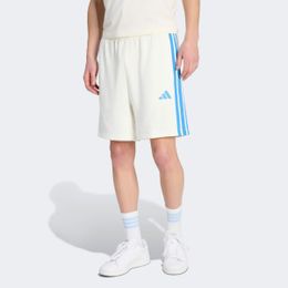 Shorts adidas Sportswear "ESSENTIALS 3-STREIFEN FRENCH TERRY", Herren, Gr. XL, N-Gr, sanftes wei&szlig;, ray blau, Obermaterial: 55% Baumwolle, 36% Polyester, 9% Viskose, Hosen Shorts, f&uuml;r Laufaktivit&auml;ten und sportliche Anl&auml;sse, mit Kordelverschluss