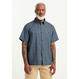 Funktionshemd Jack Wolfskin "HOT TRAIL SHIRT M", Herren, Gr. L (52), N-Gr, check blau o, Obermaterial: 100% Baumwolle, Hemden