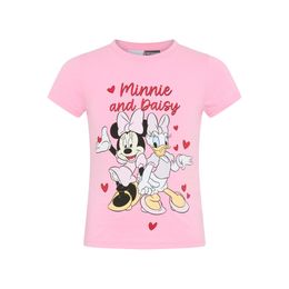 Kidsworld T-Shirt M&auml;dchen Gr&ouml;&szlig;e 116/122 rosa / feuerrot / schwarz / wei&szlig;