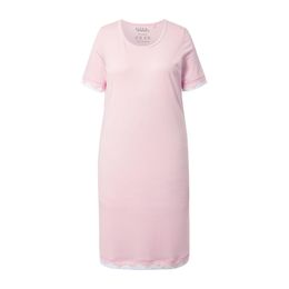 Ulla Popken Nachthemd Damen Gr&ouml;&szlig;e XXL/XXXL ros&eacute; / wei&szlig;