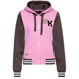 Queen Kerosin Sweatjacke 'Chase Dreams Not Cowboys' Damen Gr&ouml;&szlig;e M rosa