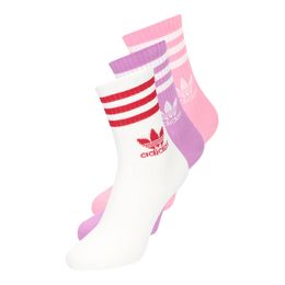adidas originals Socken 'Mid Cut Crew 3 Pairs' Damen Gr&ouml;&szlig;e 34/36 orchidee / rosa / dunkelrot / wei&szlig;