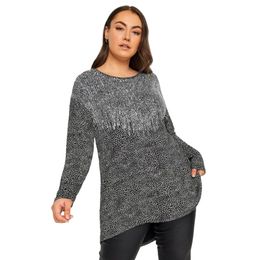 Stil Diva Shirt Damen Gr&ouml;&szlig;e XXXL silbergrau / schwarz