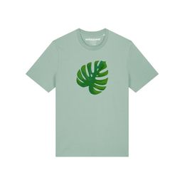 Watapparel T-Shirt 'Monstera 2.0' Herren Gr&ouml;&szlig;e S t&uuml;rkis / dunkelgr&uuml;n