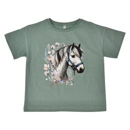 BONDI Halbarm T-Shirt Little Star gr&uuml;n Damen 152
